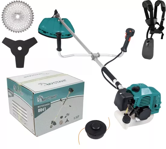 Motocoasa pe benzina ruseasca Mustang 5.5 Cp 51 CC 4 acc. incluse eowl ...