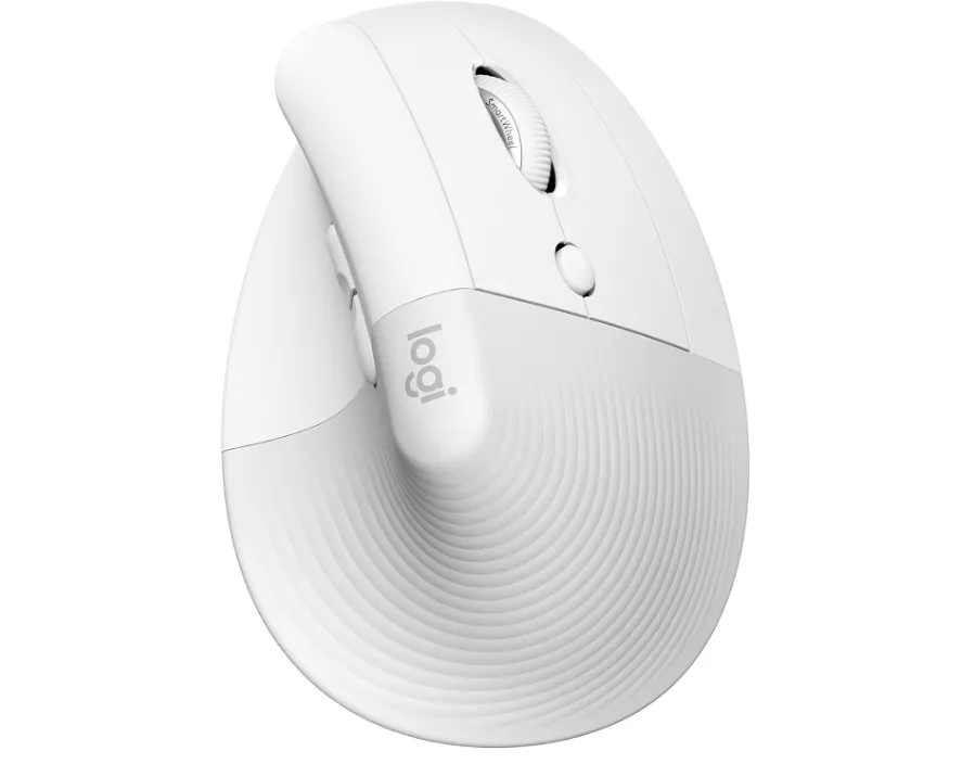 Mouse wireless vertical Logitech Lift silentios 4 butoane offwhite ...