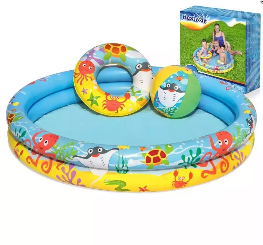Piscina cu colac si minge gonflabila Bestway pentru copii IK237 - cel.ro