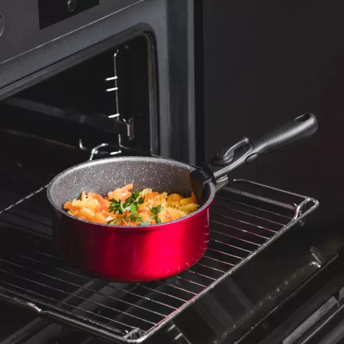 Set tigai si oala cu maner detasabil 4 piese invelis Qualum Basic Stone ...