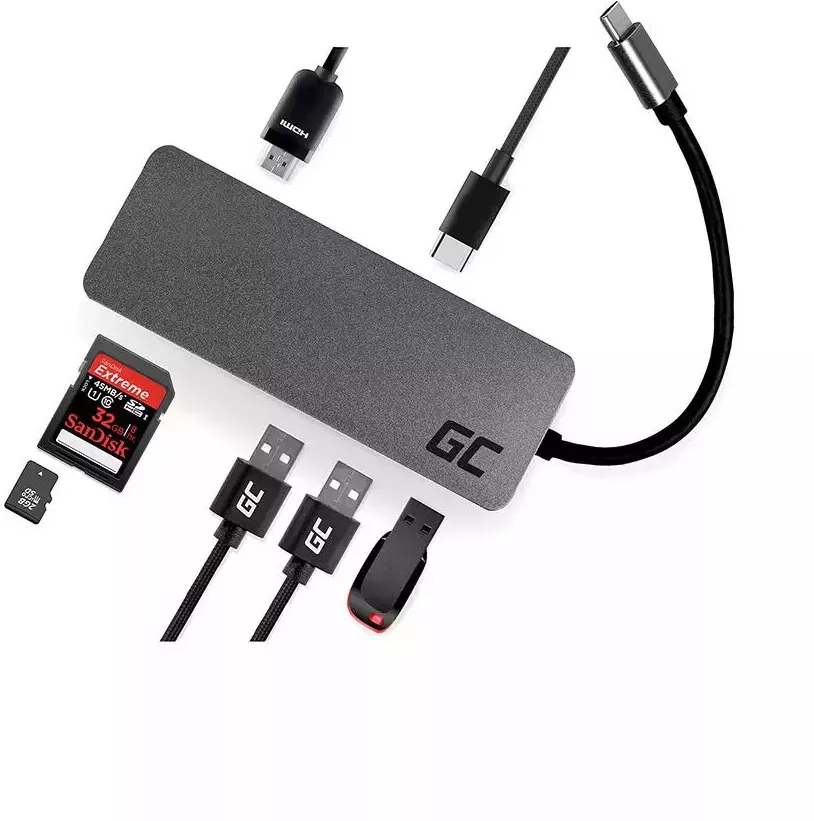 USB-C HDMI HUB Docking Station 4K Windows MacOS Linux DEX Android GC061 ...