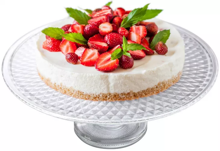 Platou pentru tort din sticla 36 cm Cristal DOMOTTI 82397 - cel.ro