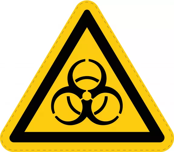 Indicator Autoadeziv de Avertizare - Risc Biologic 20 cm ES-SIW016-20