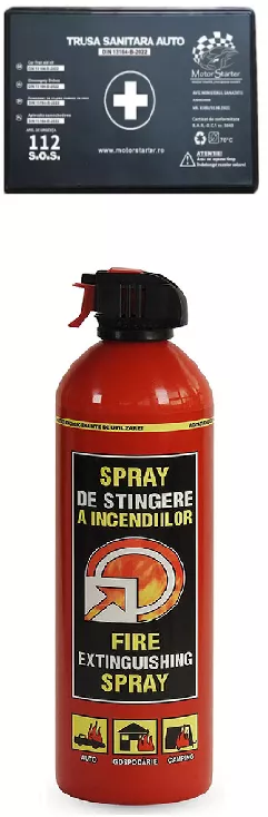 Kit siguranta auto Trusa medicala si Stingator spray ChitechTRUSA ...