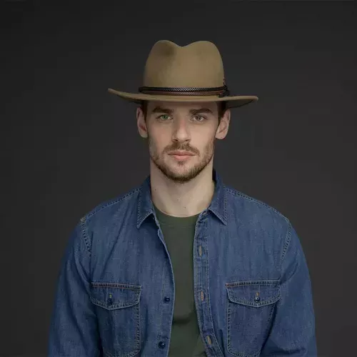 Palarie Bailey of Hollywood Nelles LiteFelt Fedora Maro Camel 70646bh31 - cel.ro