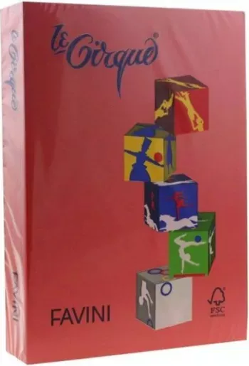 Hartie Colorata FAVINI 500 File A3 80 g/mp Rosu