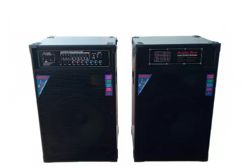 Sistem de boxe profesionale pentru karaoke KlaussTech 2x400W 2 microfoane