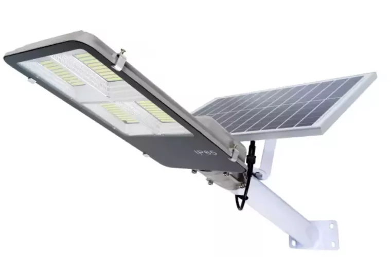 Lampa LED cu suport de prindere panou solar telecomanda 300W MRKT10882 ...