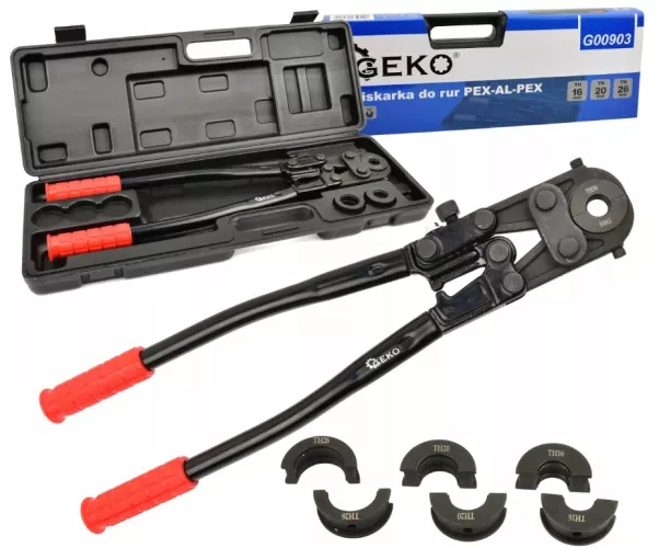 Trusa cleste sertizat tevi PEX AL cu cremaliera 4 bacuri 16-26mm G00903 ...