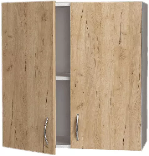 Corp superior de bucatarie Sani Modest B-60x30x72 cm Alb si Stejar ...