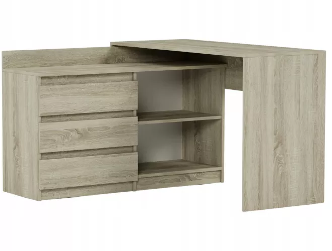 Framire Set birou coltar si comoda 120x50 N-15 sonoma stejar N-15 ...