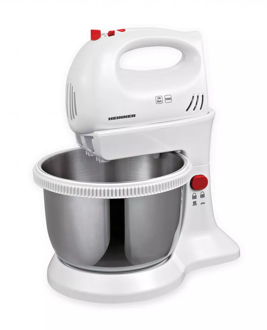 Mixer cu bol Heinner HMBR-300W Bol Rotativ Inox 300W 3.4L Alb HMBR-300W ...