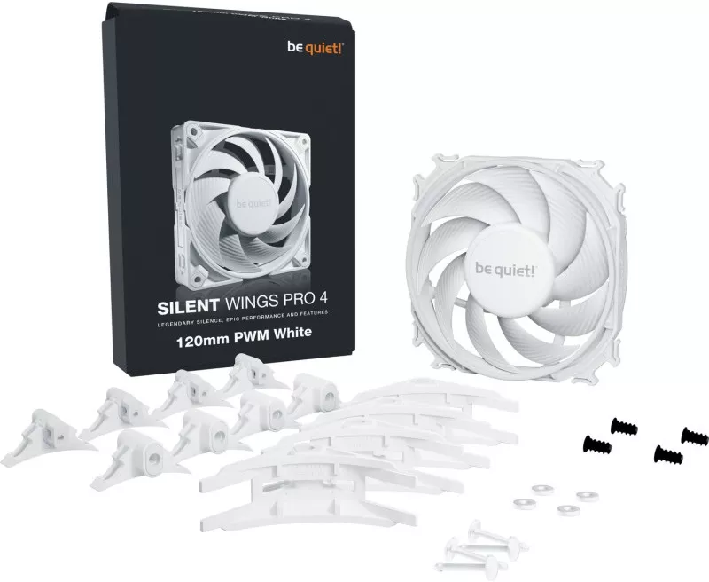 Ventilator / radiator be quiet! Silent Wings PRO 4 120mm PWM White ...