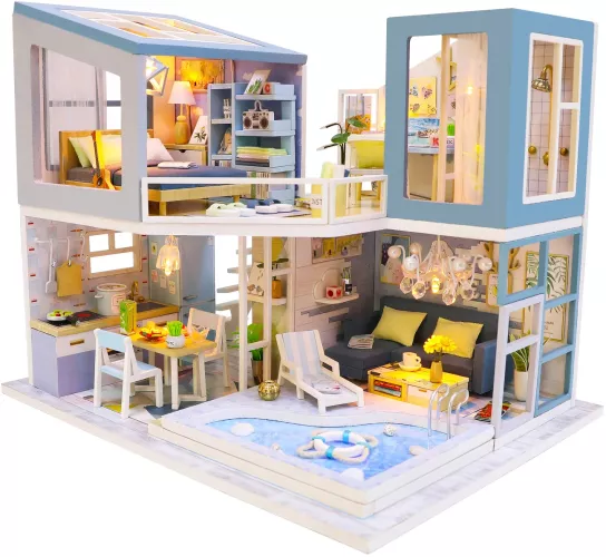 Casa in miniatura 3D First meet DIY 23x18x18.7cm 1iue_520123856 - cel.ro