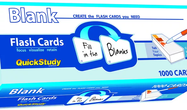 Blank Flash Cards - 1000 Cards A Quickstudy Reference Tool - Barcharts ...
