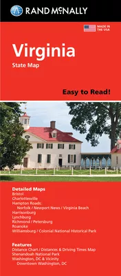 Rand McNally Easy to Read Folded Map Virginia State Map - Rand McNally ...