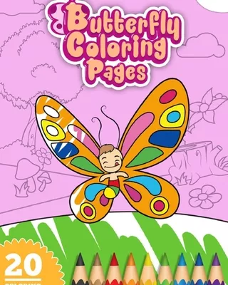 Cute Butterfly Coloring Book For Kids Easy and Cute Style Coloring ...