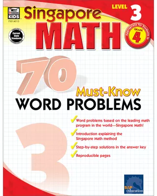 Singapore Math 70 Must-Know Word Problems Level 3 Grade 4 80654 - cel.ro