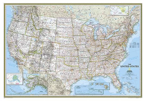 United States Classic Laminated Wall Map - National Geographic Maps ...