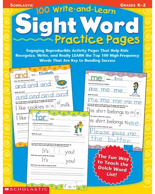 100 Write-And-Learn Sight Word Practice Pages Engaging Reproducible ...