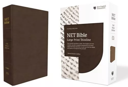 Net Bible Full-Notes Edition Genuine Leather Brown Comfort Print Holy ...