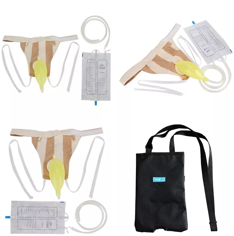 Set dublu incontinenta urinara unisex 1 saculet suport de fixare si ...