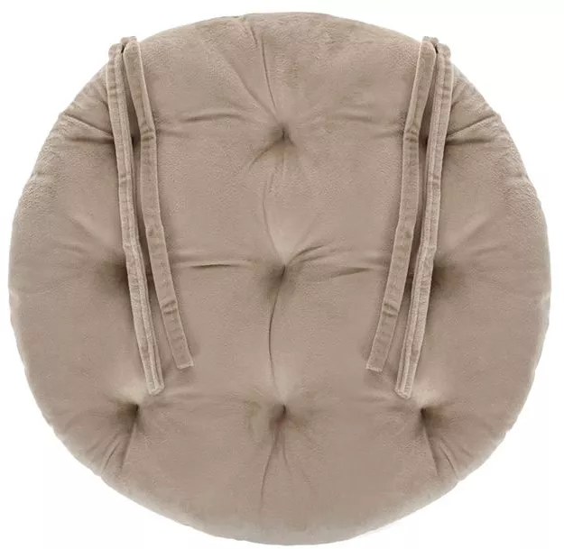 Perna Decorativa pentru Scaun Bej Catifea Rotunda 40cm 1227289 - cel.ro