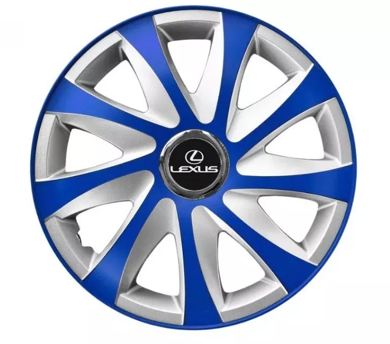 Set 4 Capace Roti pentru Lexus model Extra Drift Blue & Silver R16 ...