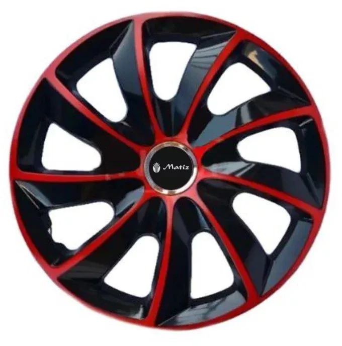 Set 4 Capace Roti pentru Matiz model Extra Stig Red & Black R16 MATIZ ...