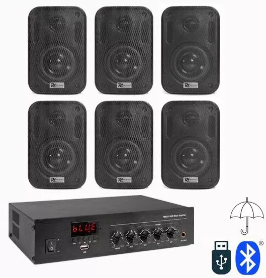 Sistem ambiental 6 boxe perete Bluetooth USB FM 59923 - cel.ro