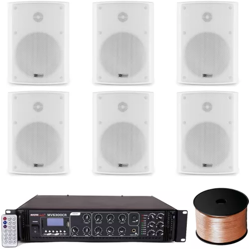 Sistem boxe exterior BC50V White Bluetooth USB FM 60101 - cel.ro