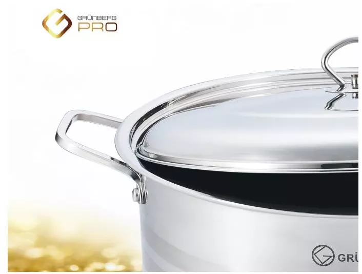 Cratita cu capac din Inox 40 cm 26L Grunberg SH8140 - cel.ro