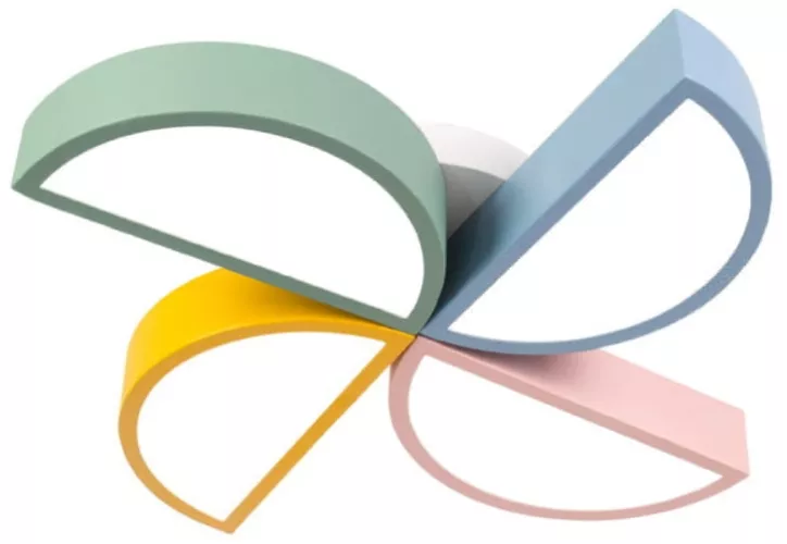 Plafoniera dormitor copil LuminiLux 4 color 50 cm Metal+Acril LED 0i4j ...