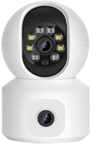 Camera Video Supraveghere WiFi cu 355° Rotativa si o Camera Fixa ...