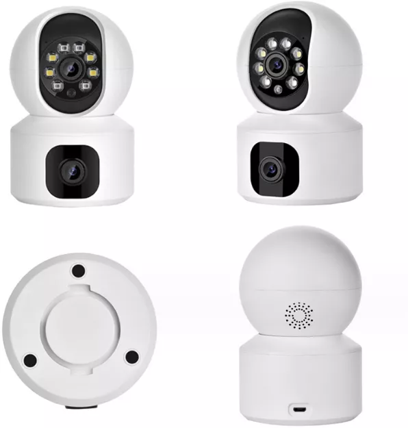 Camera Video Supraveghere WiFi cu 355° Rotativa si o Camera Fixa ...