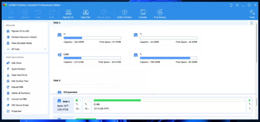 Aomei Partition Assistant Professional 8.5 Licenta permanenta