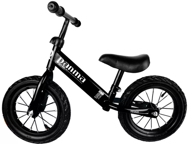Bicicleta din metal fara pedale cu roti cauciuc - Negru RBT_36887_negru ...