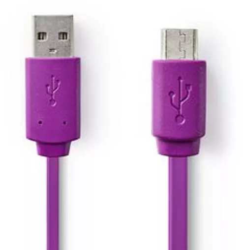 Cablu USB - USB 2.0 - 2.5 W - 480 Mbps - 1.00 m - Violet pmlx_341257661