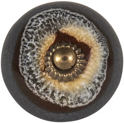 Set 4 butoni mobilier ceramica gri bej 4 cm 65025 - cel.ro