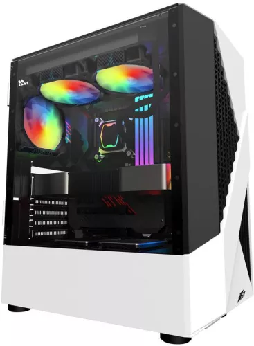 Carcasa Gaming 1STPLAYER F3-A RGB Mid-Tower White F3-A-4F1-WH - cel.ro