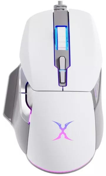 Mouse Gaming FoxXray BM-88 Starship iluminare RGB Cu fir 7200 dpi Alb ...