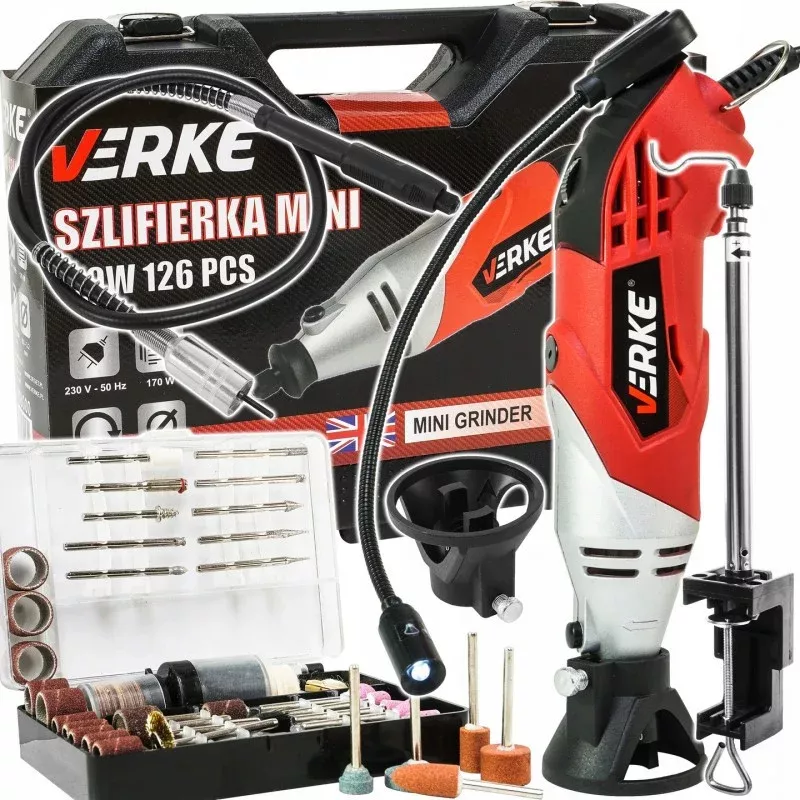 Mini freza electrica 170W 220V 126 piese VERKE V08000 btba_218004407 ...