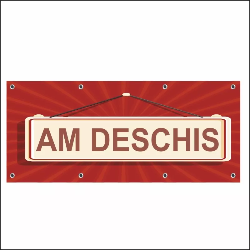 Banner MEDIA Am deschis model 2 250 x 100 cm BANIMG420 - cel.ro