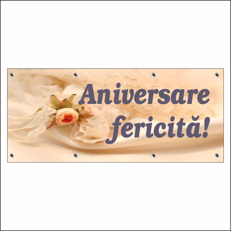 Banner MEDIA Aniversare fericita model 1 250 x 100 cm BANIMG053 - cel.ro