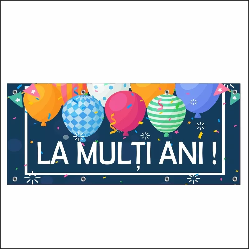 Banner MEDIA La multi ani model 1 250 x 100 cm BANIMG061