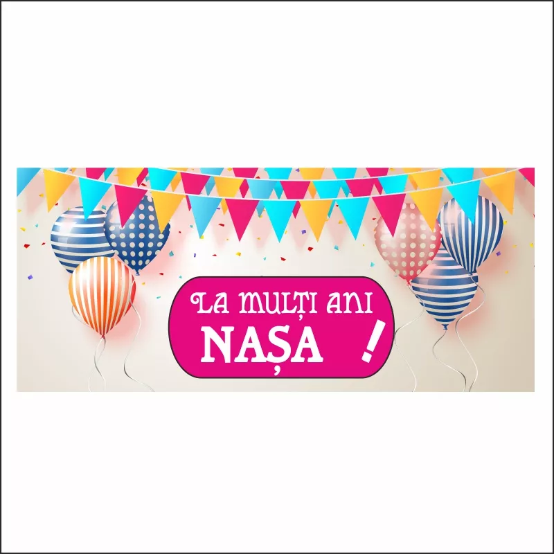 Banner MEDIA La multi ani nasa model 1 250 x 100 cm BANIMG069 - cel.ro