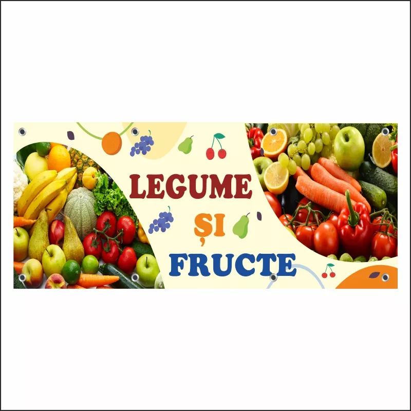 Banner MEDIA Legume si fructe model 1 250 x 100 cm BANIMG174 - cel.ro