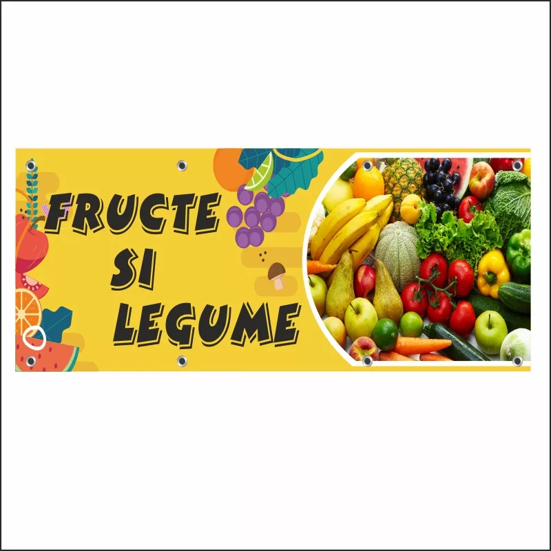 Banner MEDIA Legume si fructe model 2 200 x 80 cm BANIMG147 - cel.ro
