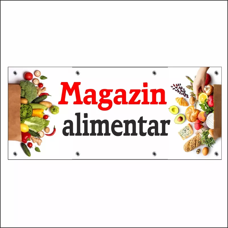 Banner MEDIA Magazin alimentar model 1 300 x 120 cm BANIMG206 - cel.ro