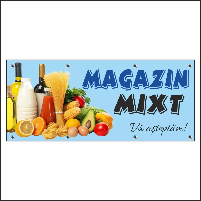 Banner MEDIA Magazin mixt model 1 200 x 80 cm BANIMG152 - cel.ro